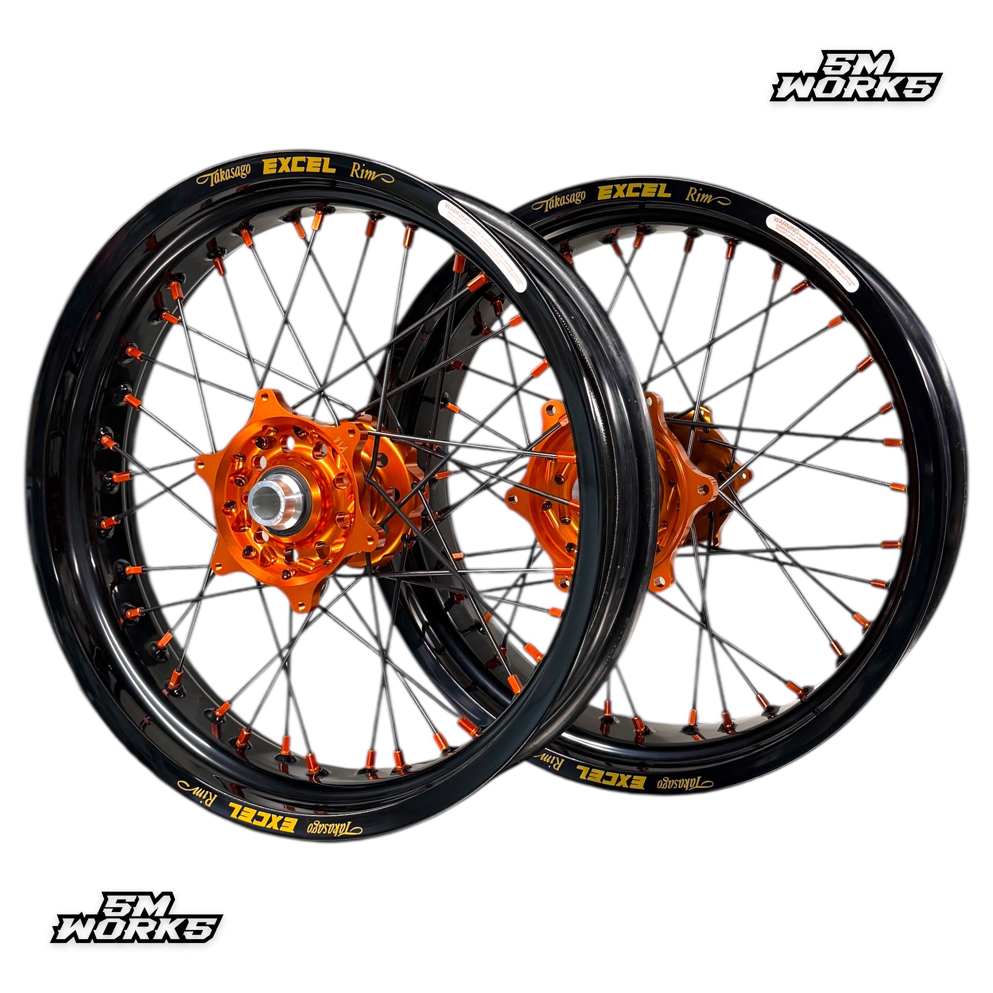 EXCEL SUPERMOTO WHEEL SET [ORANGE EDITION] – SM WORKS - CUSTOM ...